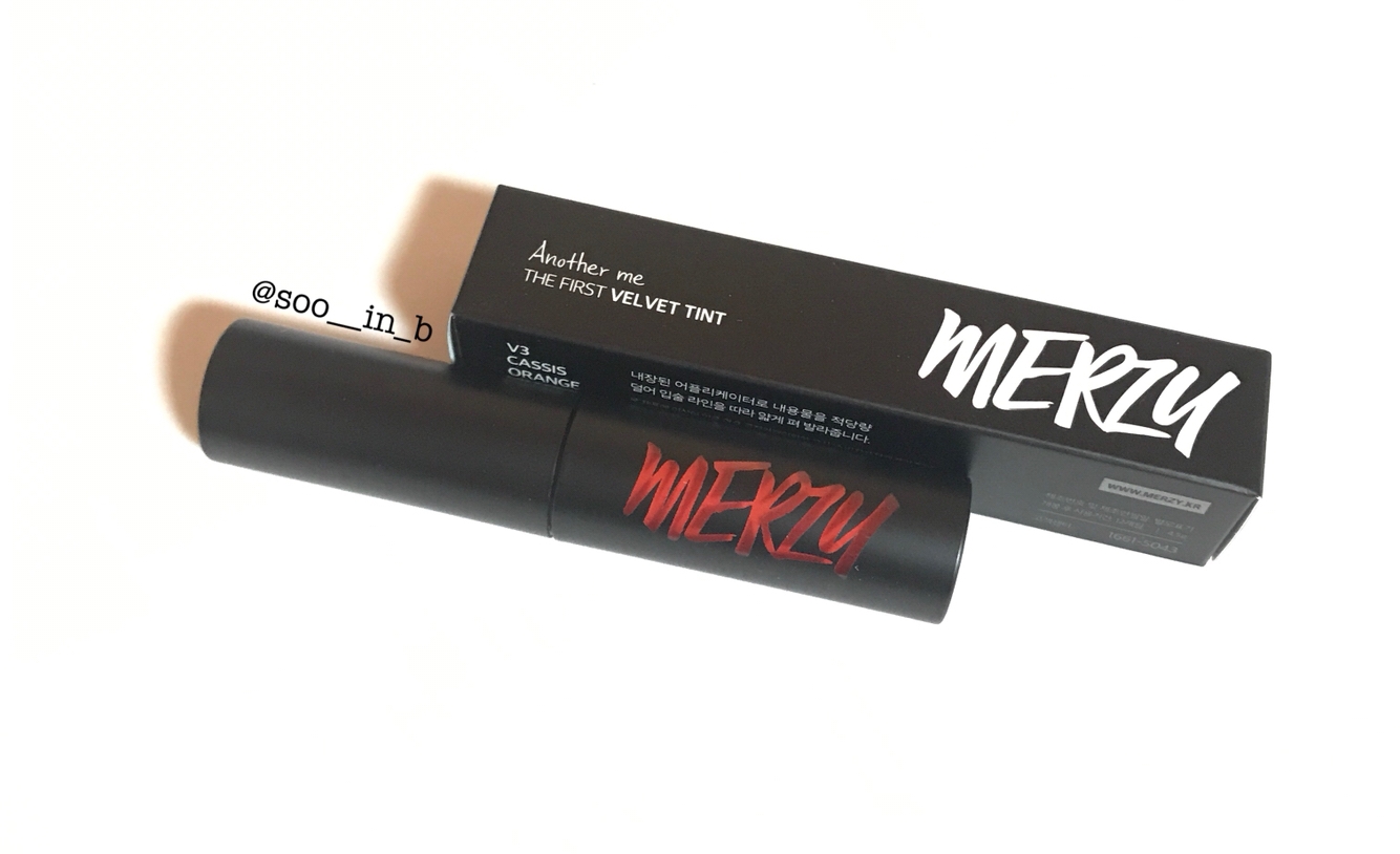 머지(MERZY) 더 퍼스트 벨벳 틴트 [V3 ASSIS ORANGE 카시스 오렌지] 파워리뷰 by 또인___cos - 언니의파우치