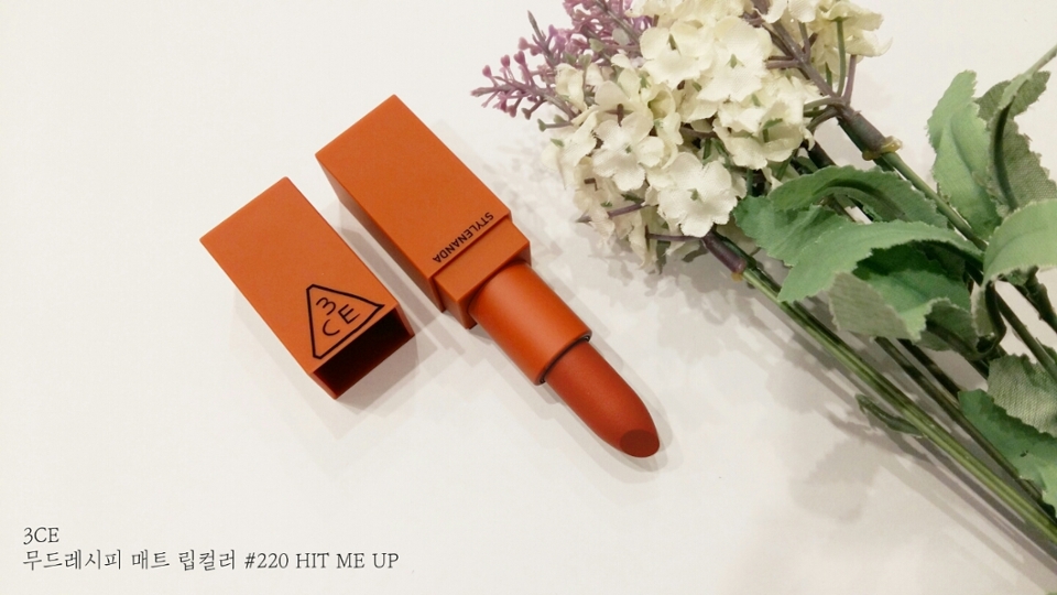 쓰리컨셉아이즈(3CE) 무드레시피 매트 립컬러 [#220 HIT ME UP] 파워리뷰 by - 언니의파우치